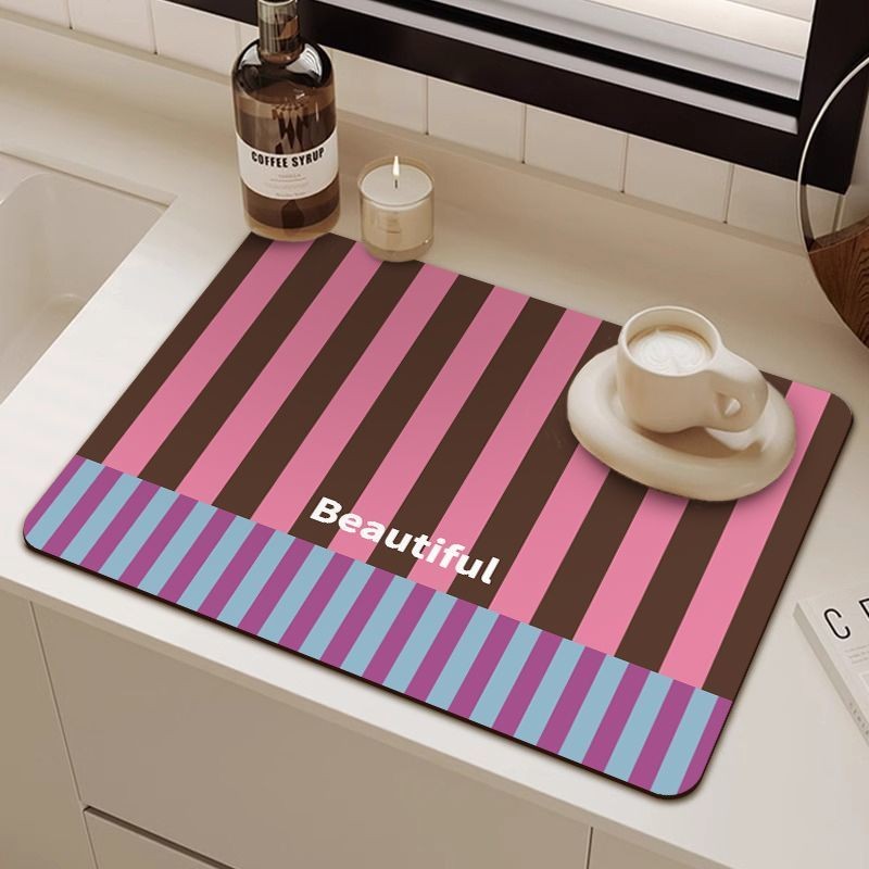 Kitchen Countertop Drain Pad Diatom Mud Absorbent Pad Bar Dishes ...