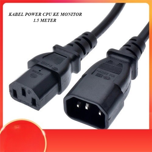 Cpu TO MONITOR POWER CABLE 1.5 METER PREMIUM STOCK | Shopee Malaysia