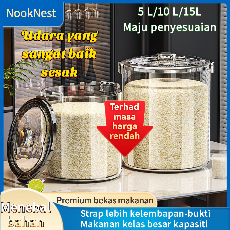 Food Grade Transparent Plastic Container Large Capacity Moisture-Proof ...