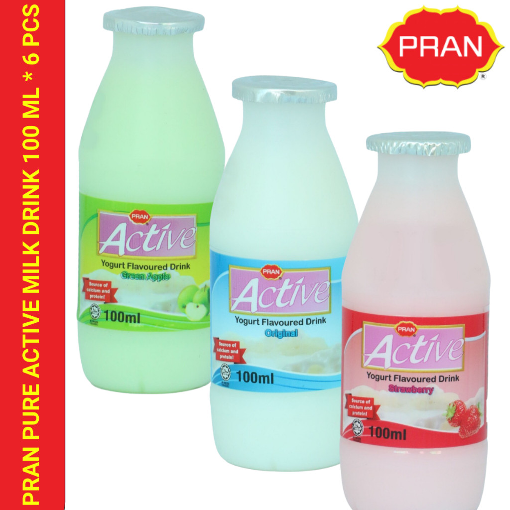 PRAN Active Milk Drink (100ml x 6 Pcs) | Shopee Malaysia