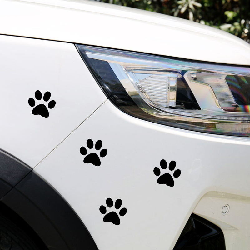 Foot Reflective Body Sticker Paw Print Scratch Sticker Foot Print ...