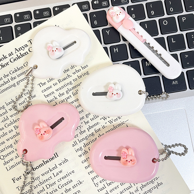 Cute Bunny Utility Knife Mini Portable Paper Box Cutter Open Express ...