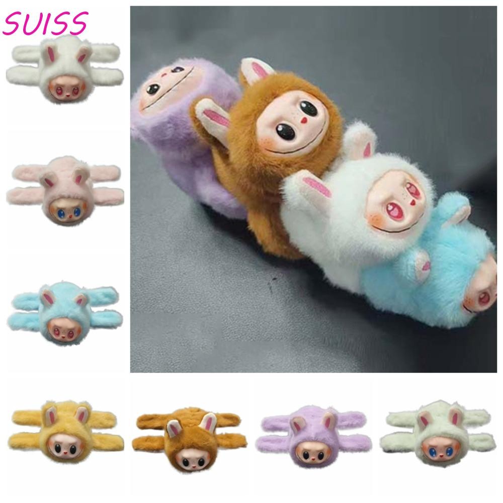 SUISS Labubu Plush Hand Ring, Soft Fluffy Labubu Plush Slap Bracelet ...