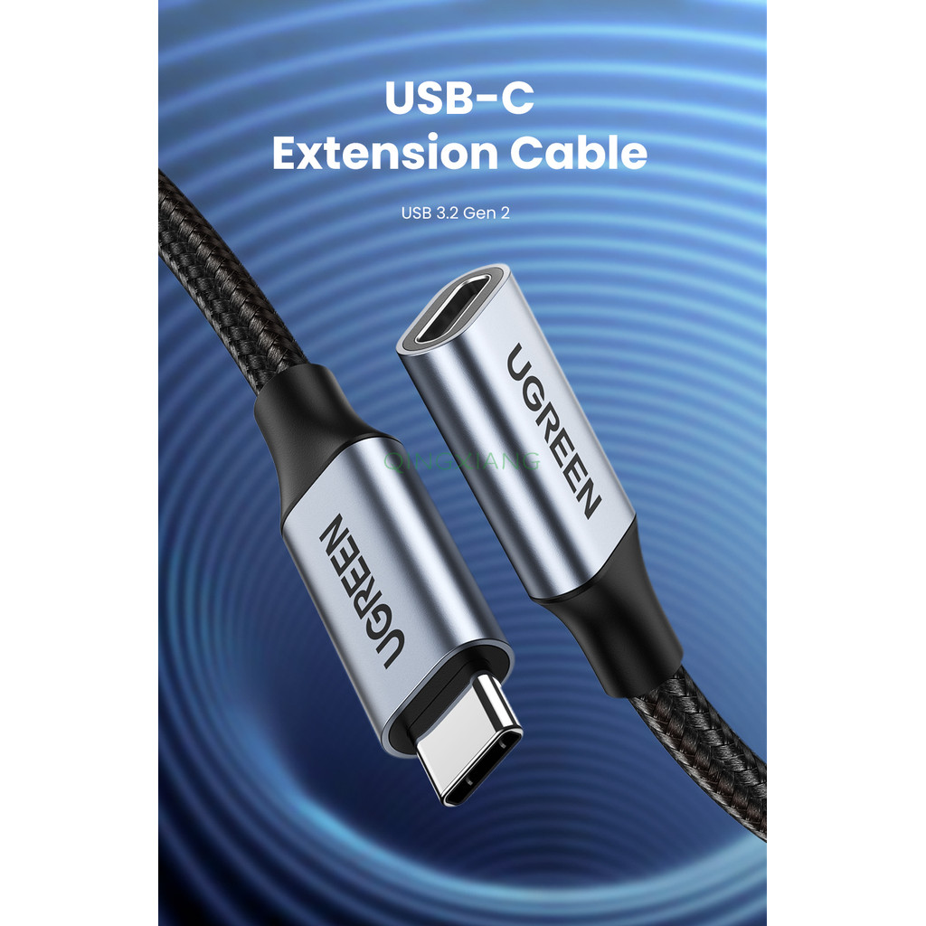 UGREEN USB C Extension Cable Male to Female Type C Extender Cord ...