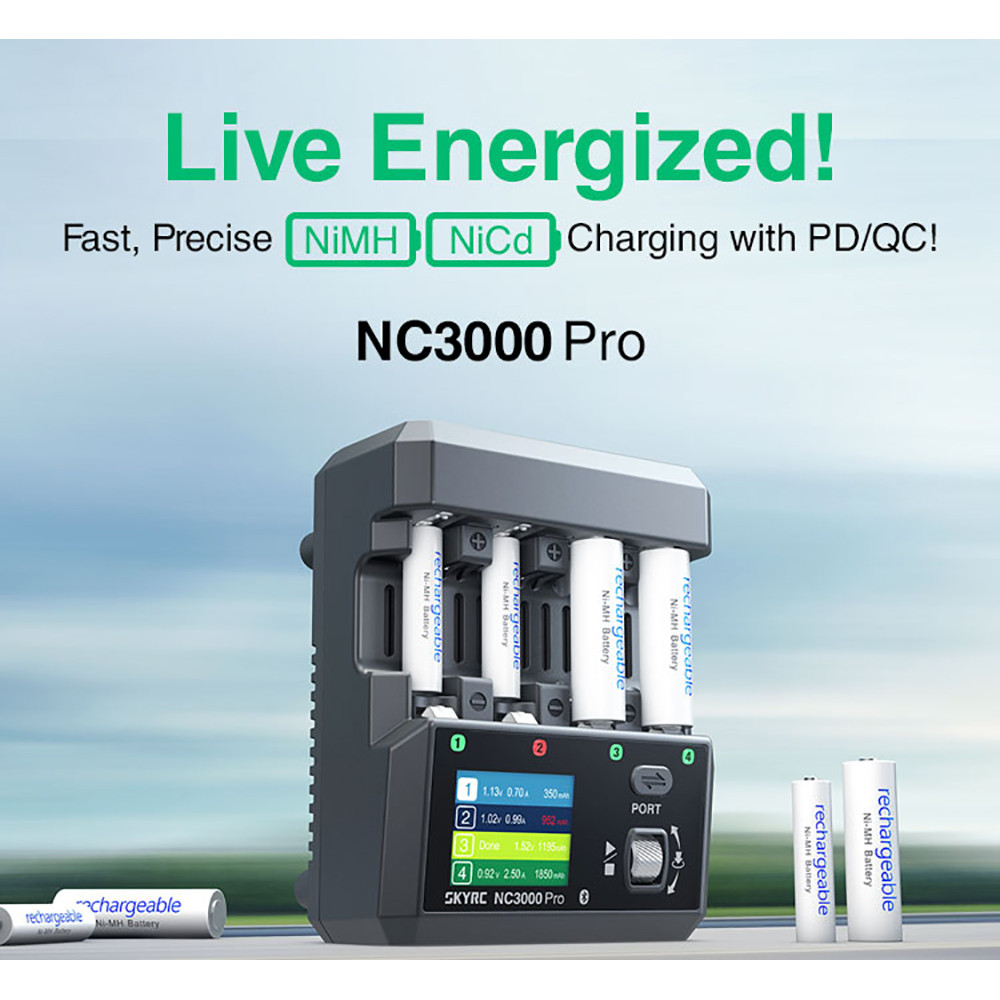 NEW SkyRC NC3000 Pro NiMH NiCd Battery Charger LED APP Control Smart Battery Charger | Shopee ...