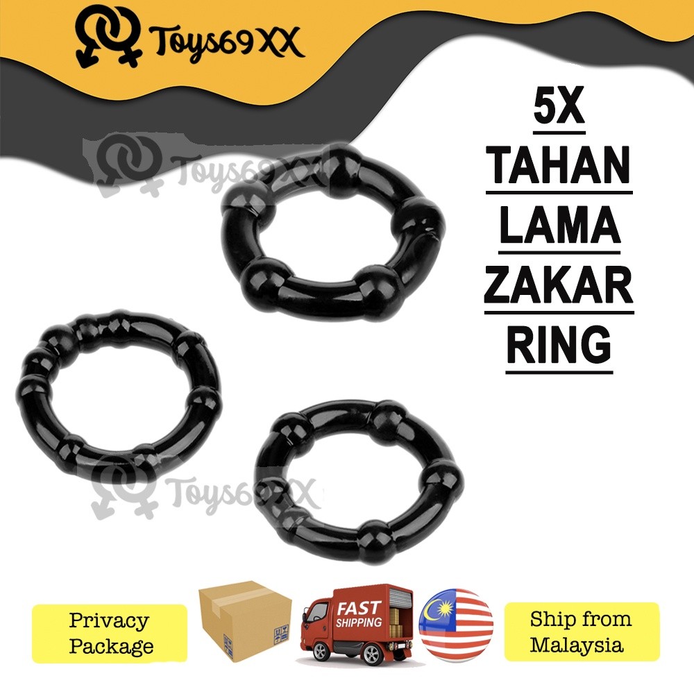 [ 5x LEBIH TAHAN LAMA ] HIGH QUALITY 3 Silicone Penis Ring Cock Delay ...
