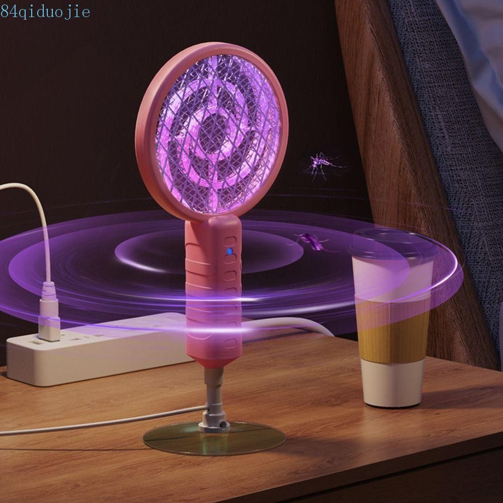 QIDUOJIE USB Mosquito Swatter, Electric Shock Suction Cup Insect Racket ...