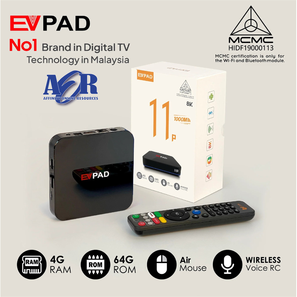 Alat Penaik Taraf Televisyen - EVPAD-11P TV Box 4K Pintar | Shopee Malaysia