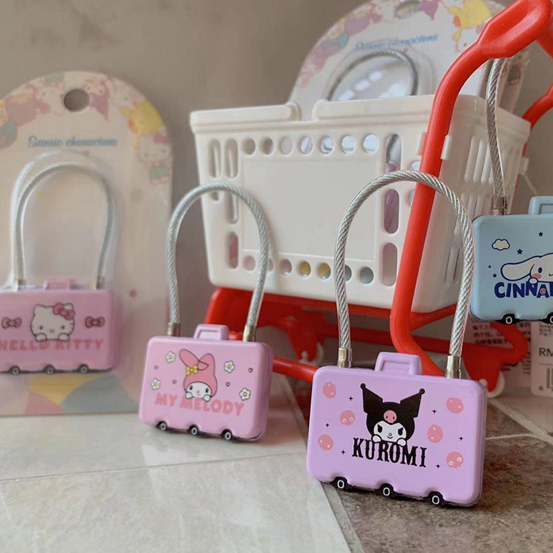 [leftright] Cartoon Sanrio Combination Lock Cute Mini Padlock Anti ...