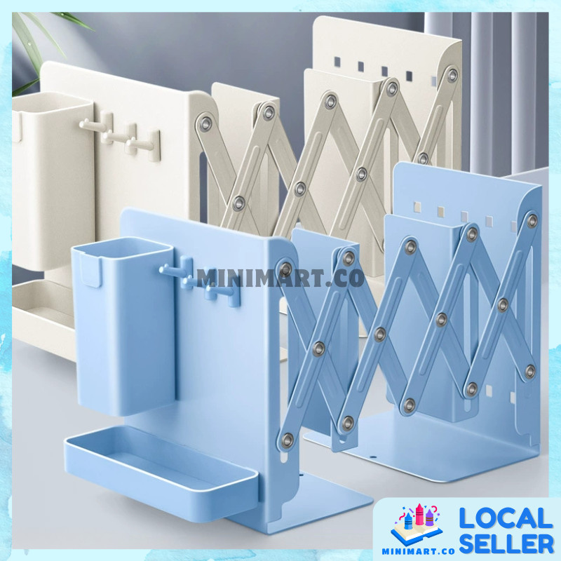 LOCAL!! Book Stand Expandable Stainless Steel Organizer Box Bookend ...