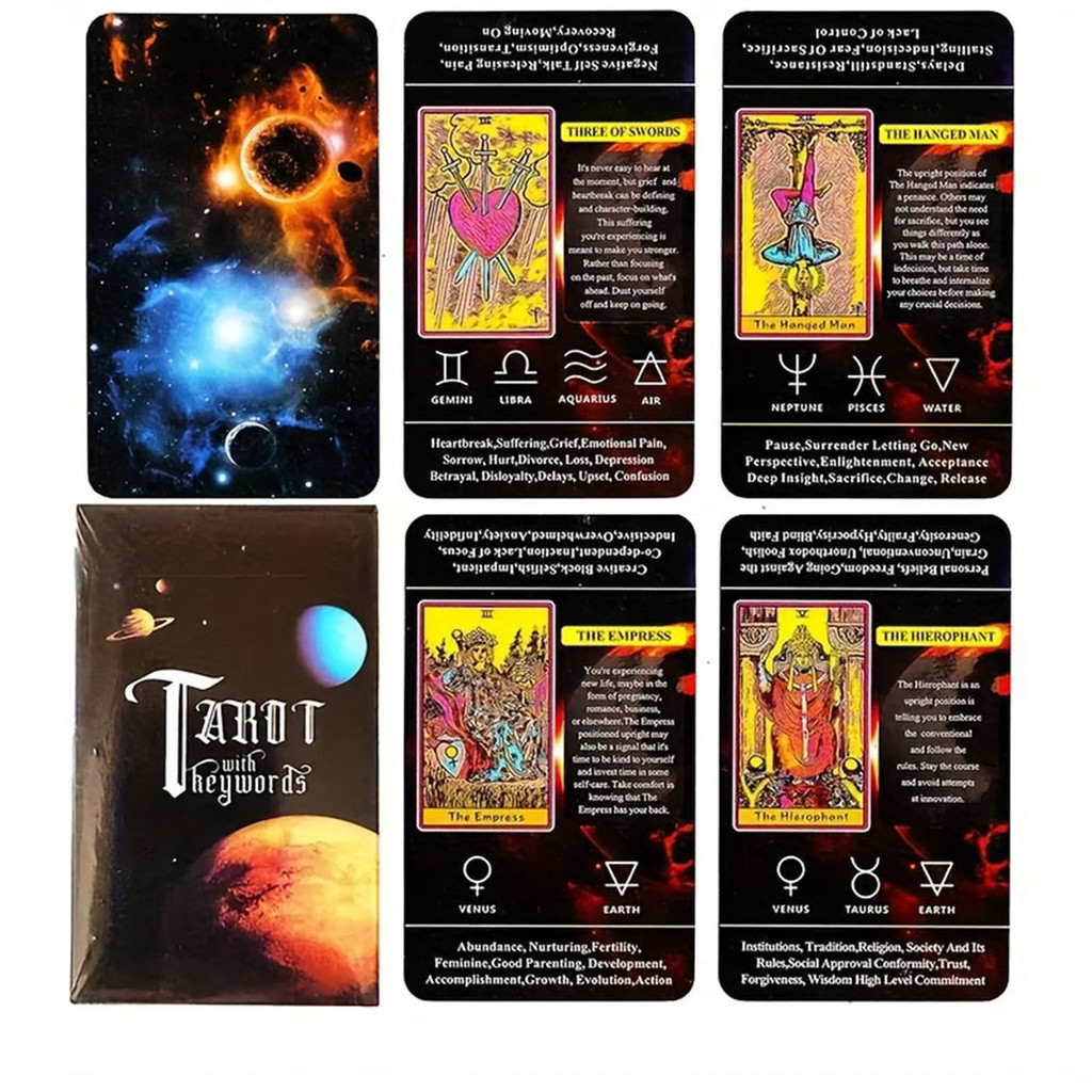 Planet Light Cards Spirit Tarot Cards 79 Witt Series Cards Pure English ...