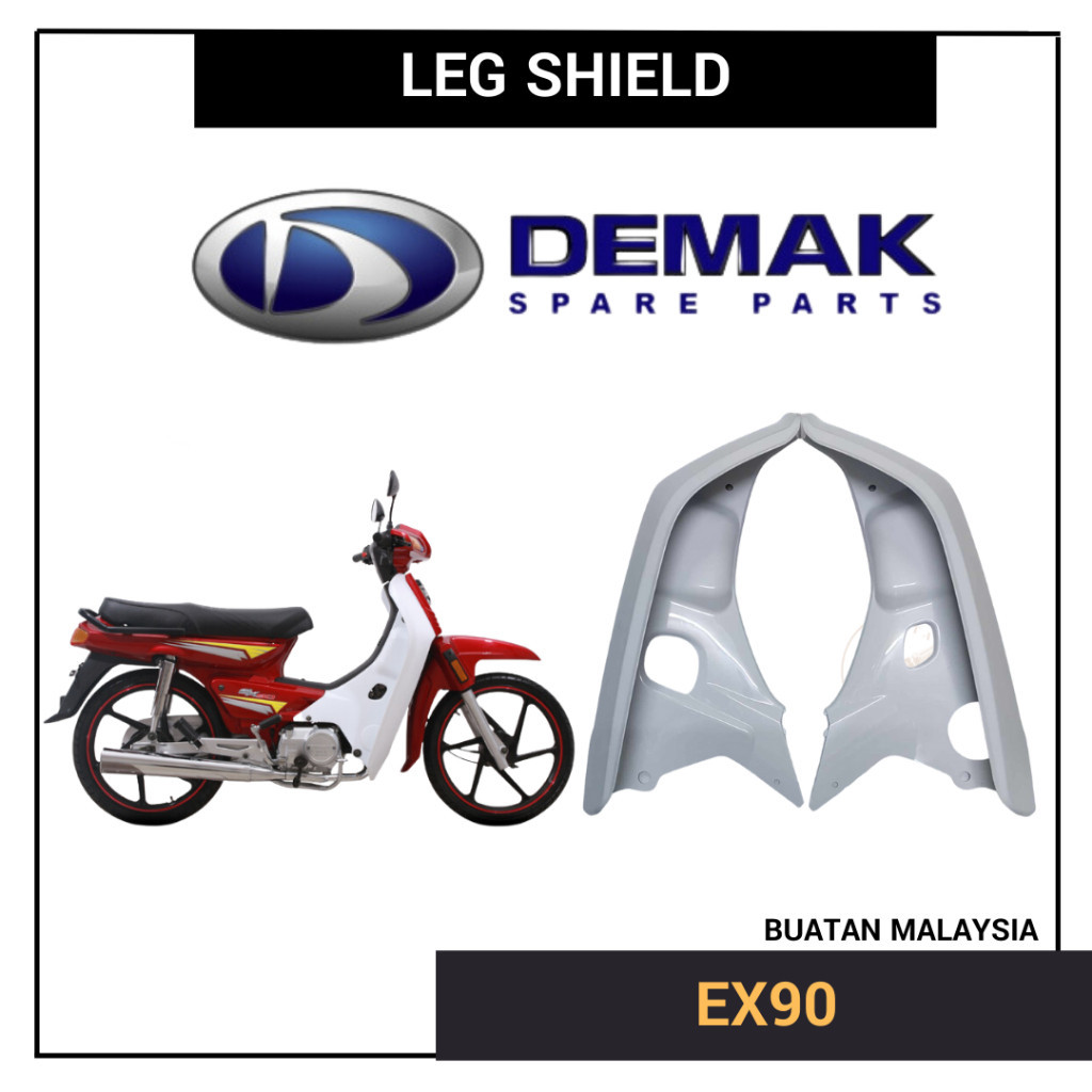 DEMAK LEG SHIELD EX90 NEW - FRONT COVER MOTOR KEPAK PUTIH WHITE KEPOK ...