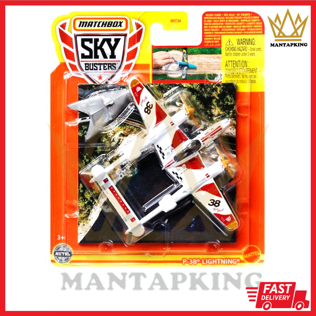 Matchbox Sky Busters 2022 World War II Fighter Aircraft - Lockheed P-38 ...