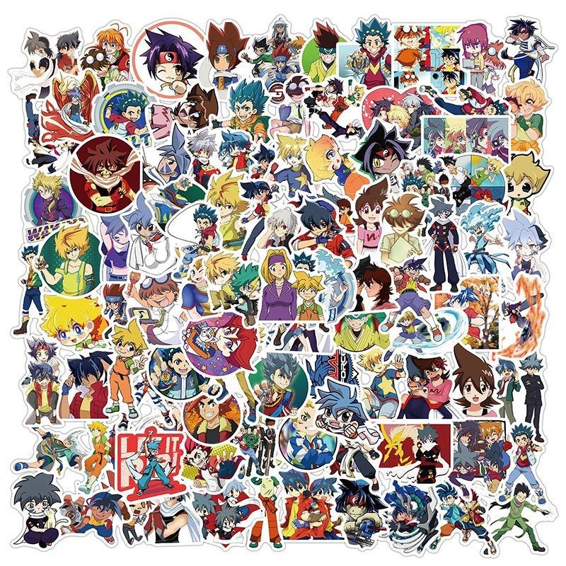100Pcs/Set Beyblade Series A Stickers Waterproof DIY Fashion Doodle ...