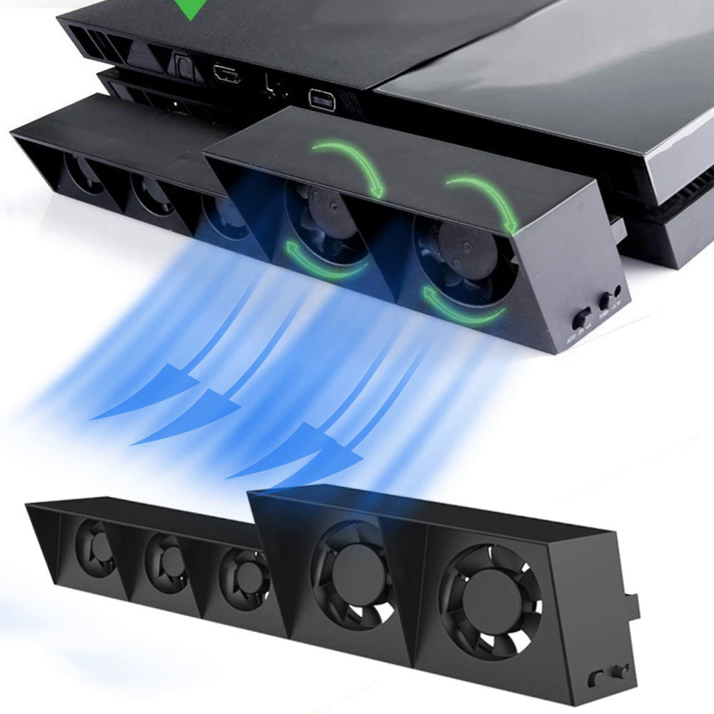 Cooling Fan Fit for Sony PS4, USB External Turbo Temperature Control ...