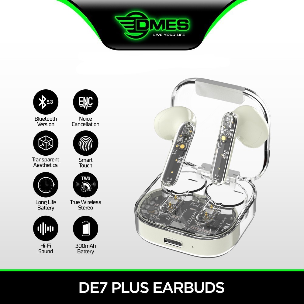 DMES DE7 True Wireless Earbuds Bluetooth 5.3 TWS Sports Gaming Earbuds ...