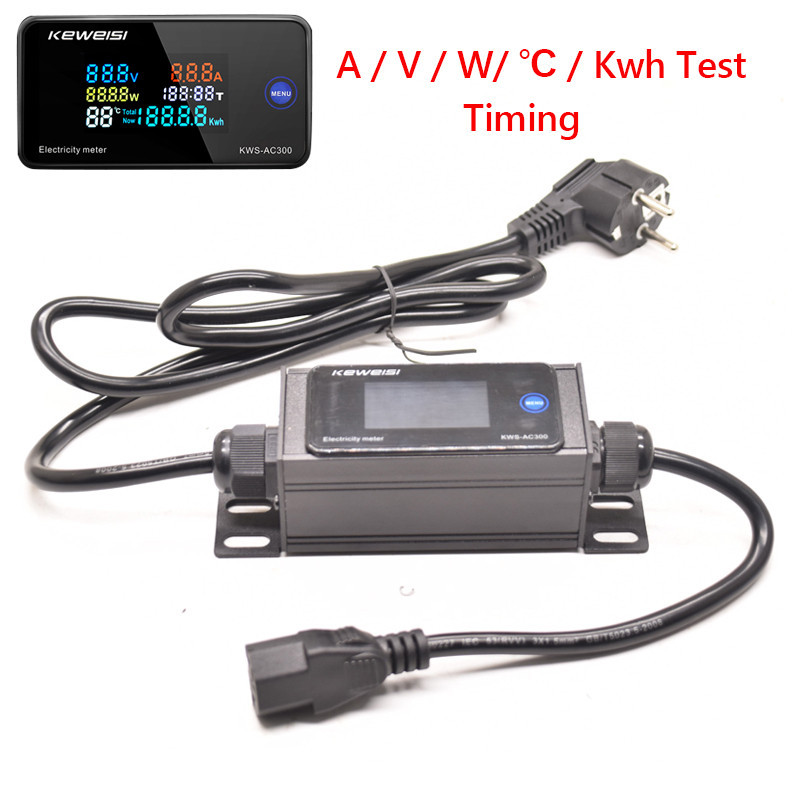 Digital Voltmeter Ammeter Kwh Power Energy Meter Tester EU/UK/US//AU ...