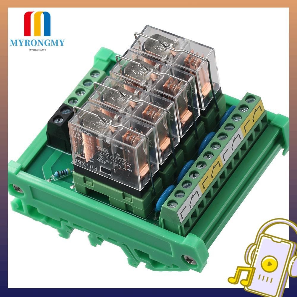 MYRONGMY Relay Module, PNP 24V 4 Channel Relay Module, Interface Module ...
