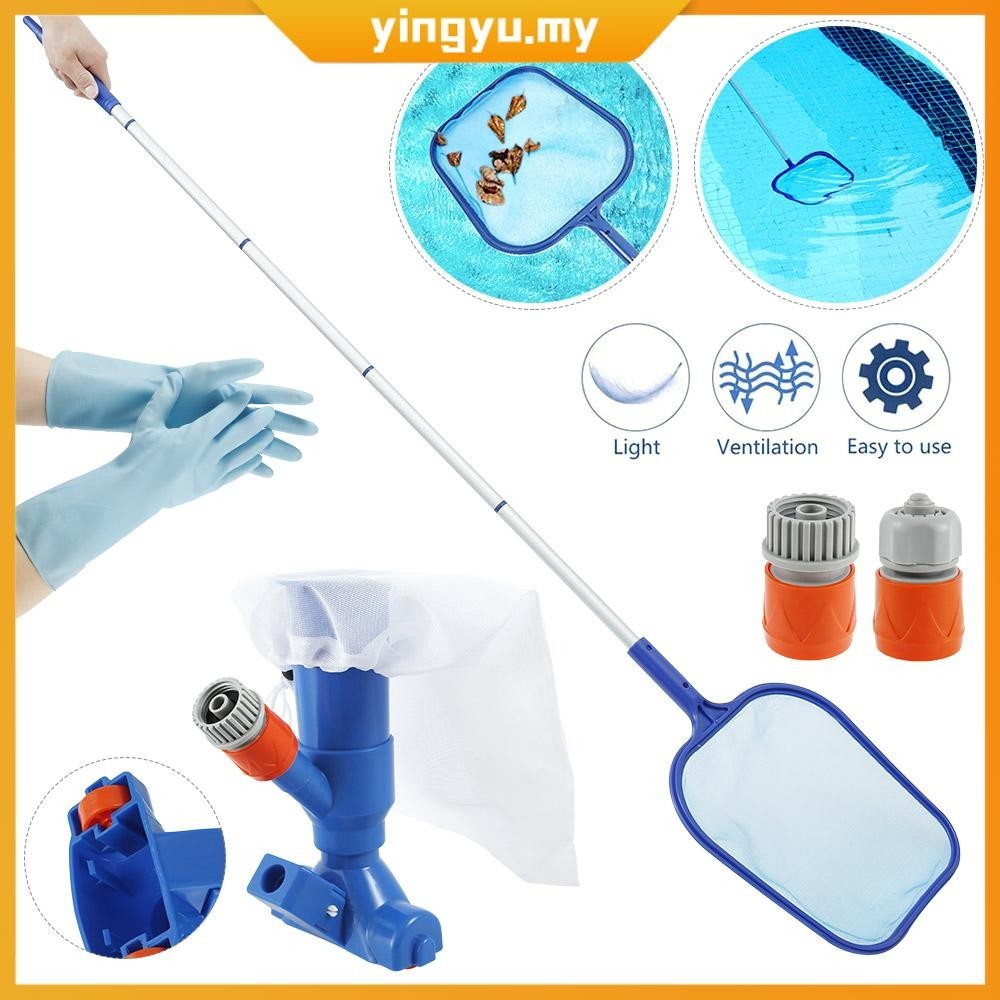 Portable Swimming Pool Spa Vacuum Cleaner Pond Cleaning Tool Set Leaf ...
