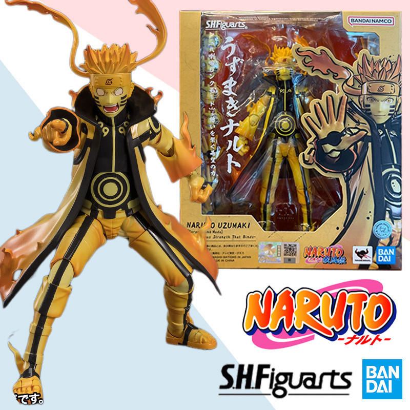 Original Bandai Anime Action Figure Naruto SHFiguarts Naruto Uzumaki ...