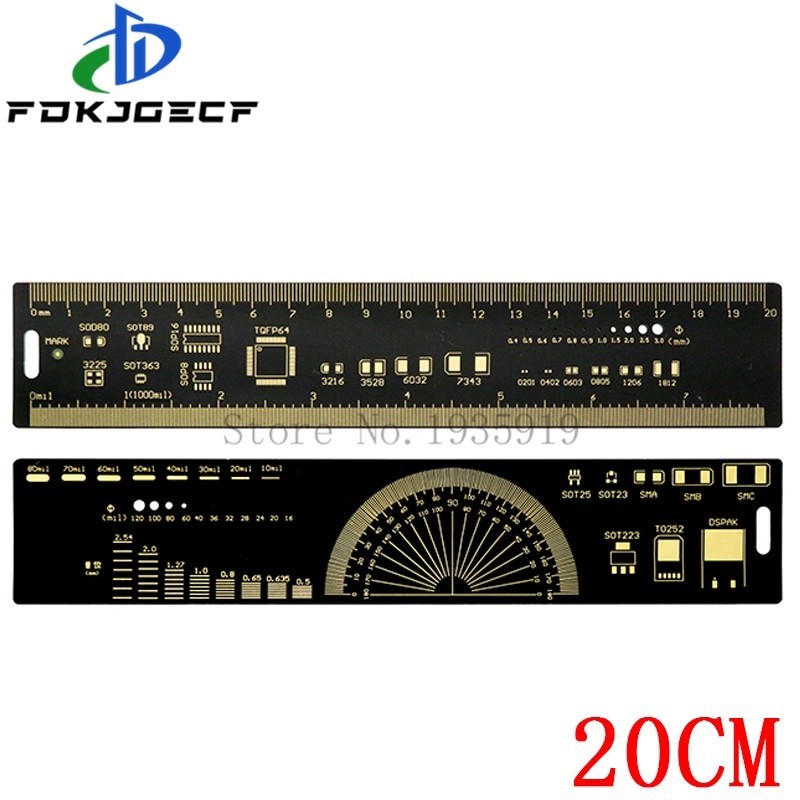 INT- 3 Type 15cm 20cm 25cm PCB Ruler Multi-functional Measuring Tool ...