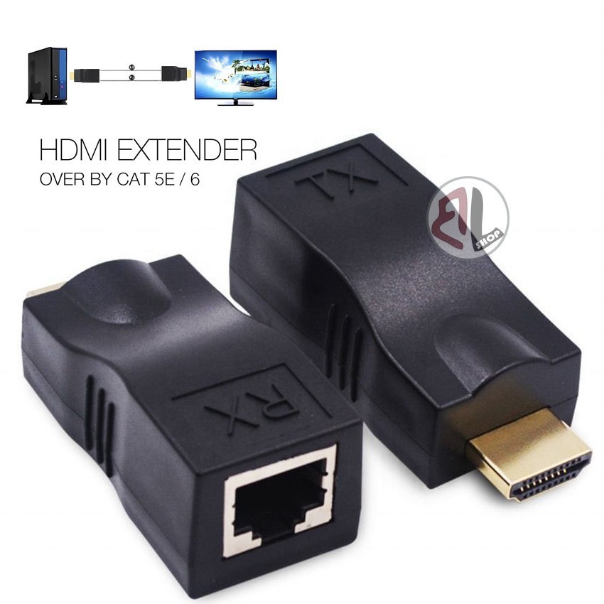 1080P HDMI to RJ45 Cable Converter Splitter Repeater HDMI extender by ...