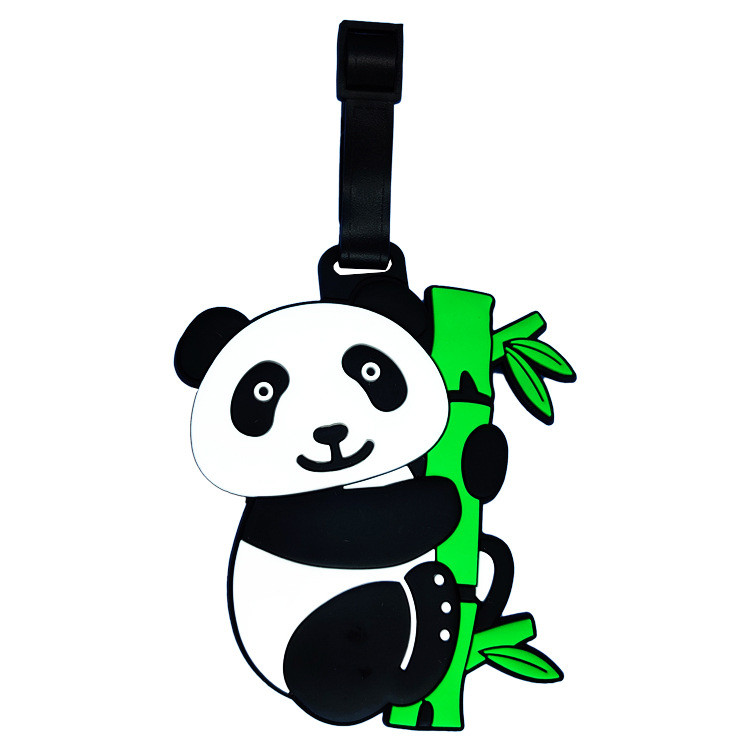 Ready Stock Name Tag Panda pvc Soft Rubber Cartoon Tag Luggage Tag ...