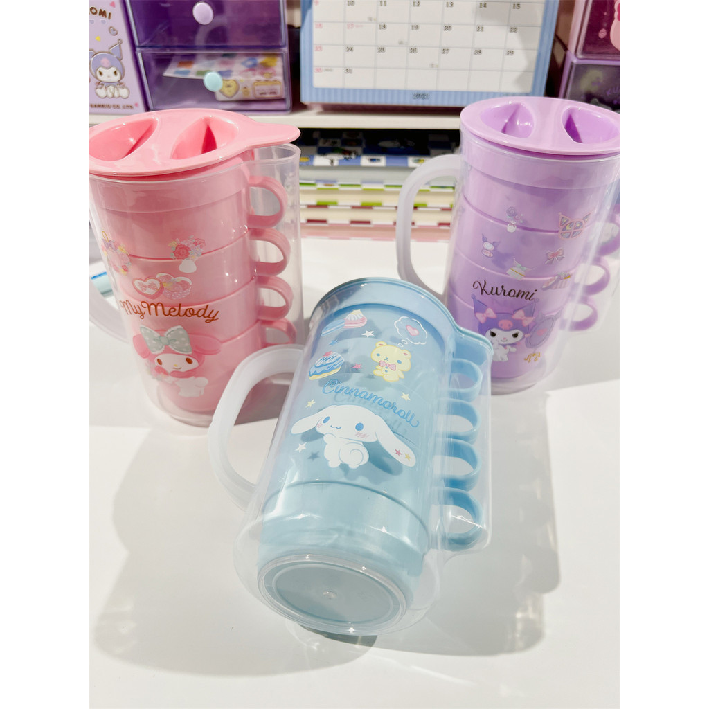 Sanrio Cold Water Pot 5-piece Set Tea Pot Large Capacity Refrigerator ...