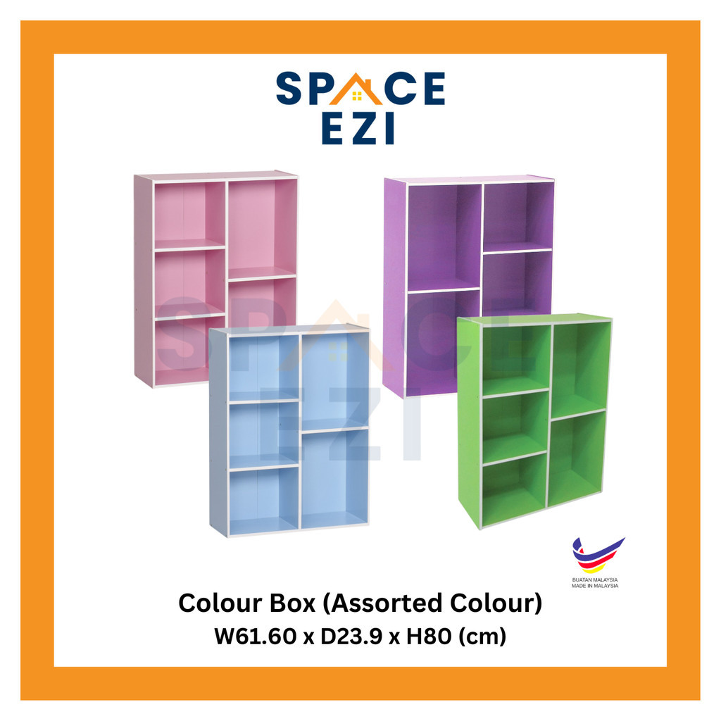 Space Ezi 5-Tier Colour Box Shelf/ kids Rack/ Multipurpose 5-tier Shelf ...