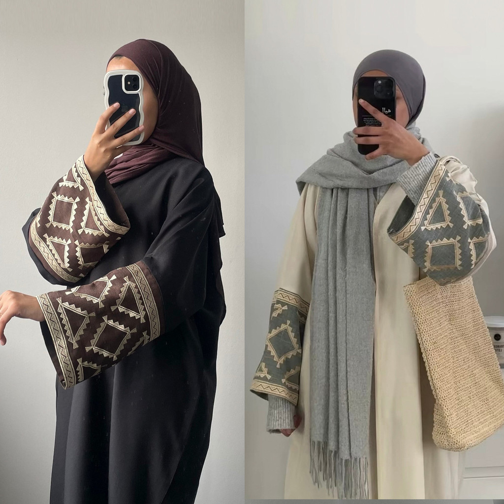Ramadan Dubai Embroidery Abaya maxi dress Kaftan Islam Arab Jubah robe ...