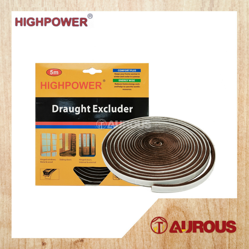 HIGHPOWER DOOR WINDOW BRUSH PILE INSULATION SEAL DRAUGHT EXCLUDER 5M ...