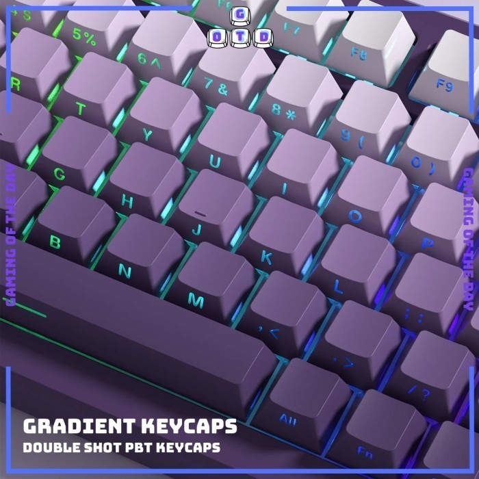 Fragrance Gradient Keycaps Side Letter Side Print OEM Profile Purple ...