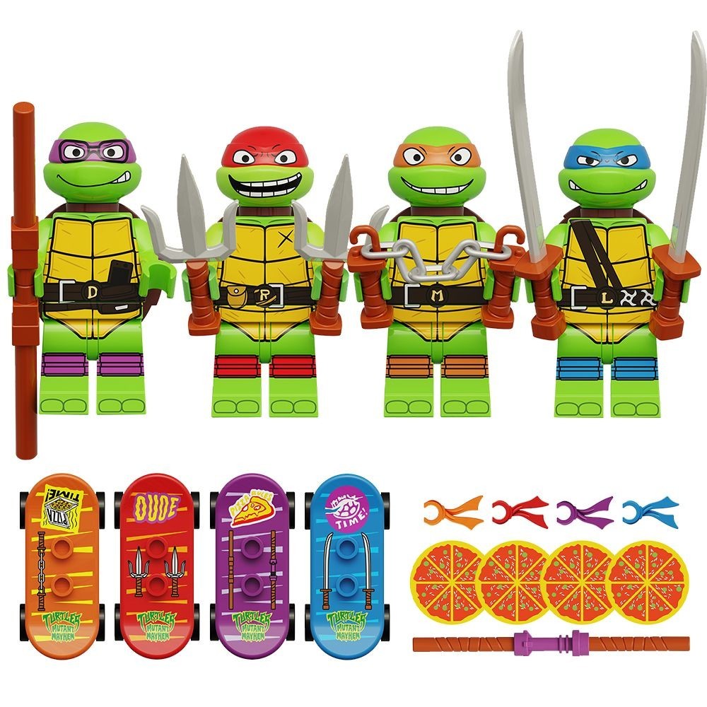 Chinese Building Blocks Cartoon Anime Series Ninja God Turtles Da Vinci ...