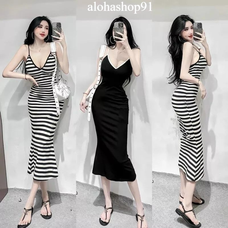 Freesize Body Shape Two-String Dress, 2s Fashion Women's Bodycon Dress ...