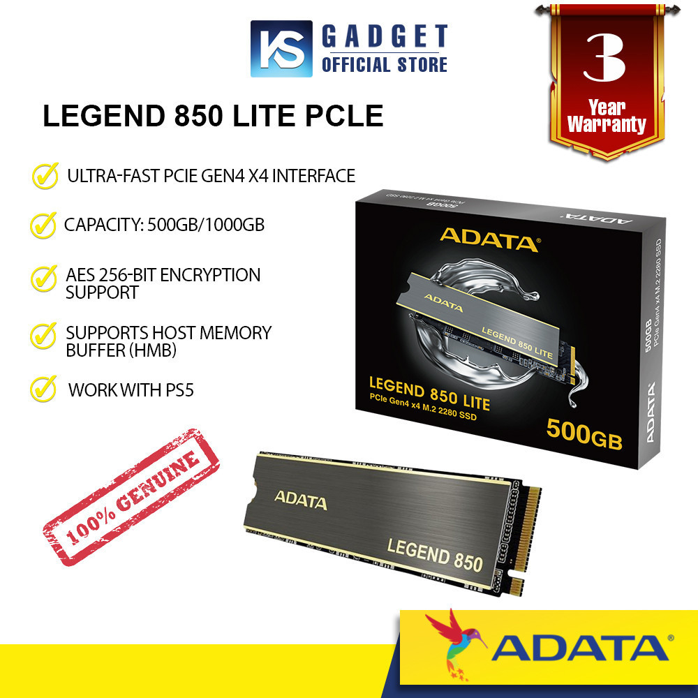 ADATA LEGEND 850 LITE PCIe 4.0 Gen4 x4 M.2 2280 Solid State Drive SSD ...