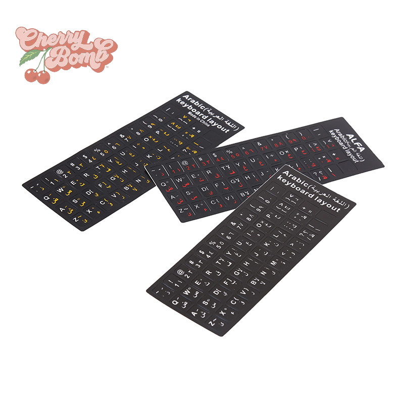(Cherry Bomb) Arabic Keyboard Sticker letter Waterproof Frosted No ...
