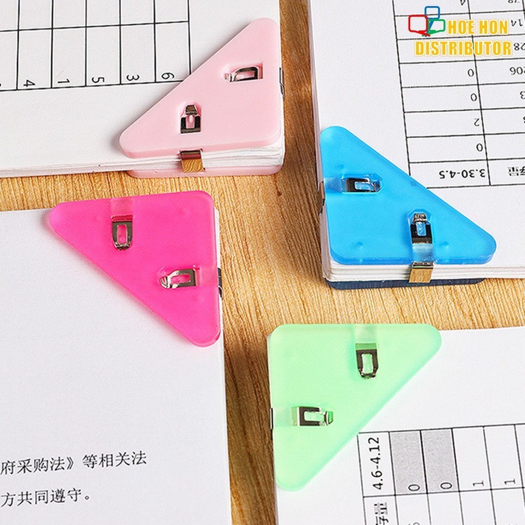 Triangle Corner Paper Clip 1pc Document File Bookmark Clamp Color ...