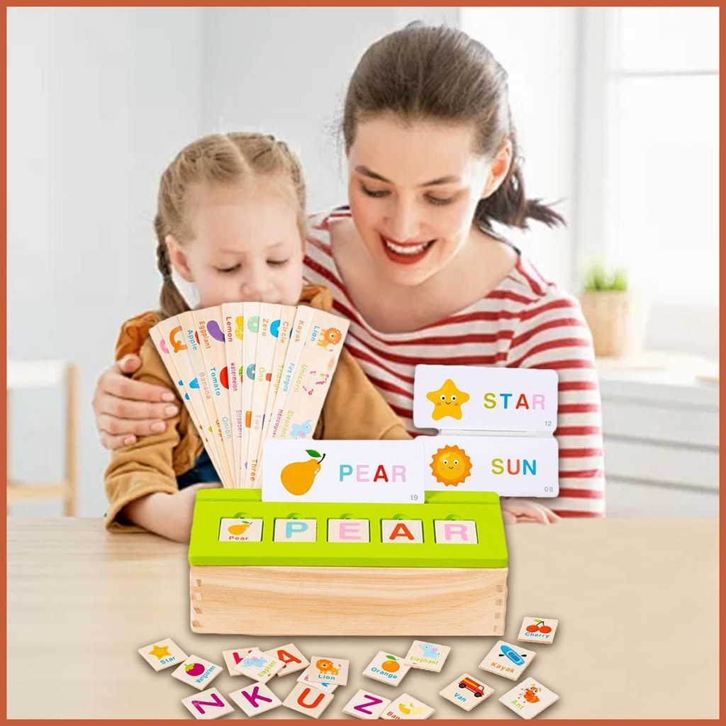 Wooden Shape Sorter Toy Wooden Matching Box Knowledge Classification ...