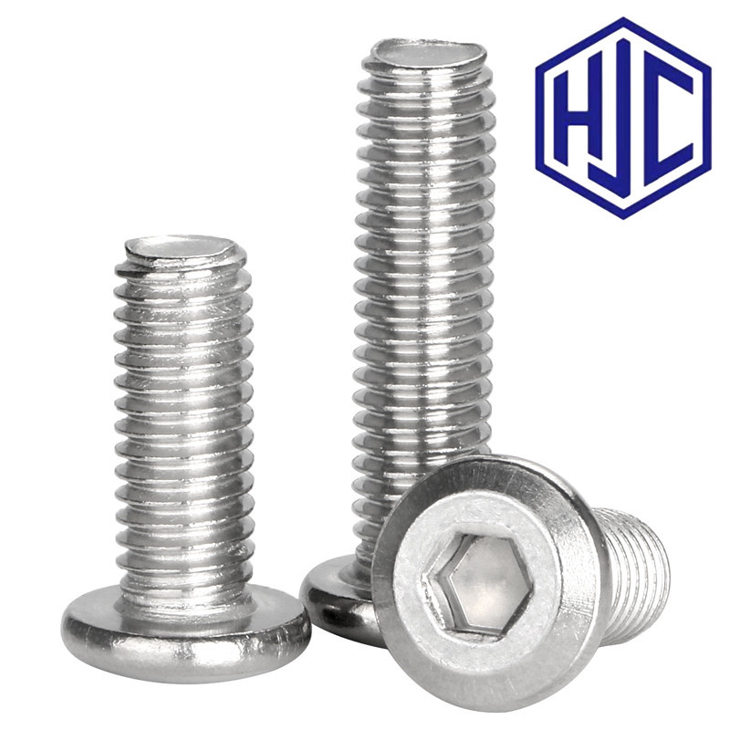 [HJC] Sus304 Flat Head Chamfering Screws Flat Round Head Beveled Hexagon Socket Screws M5/M6/M8 ...