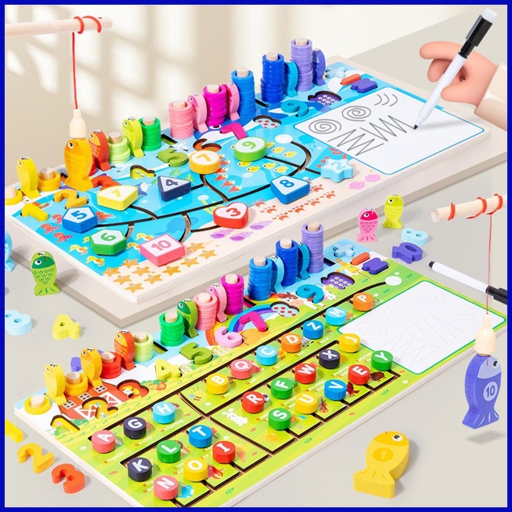 Number Puzzle Board Math Toys Number Matching Game Wood Puzzle Board ...