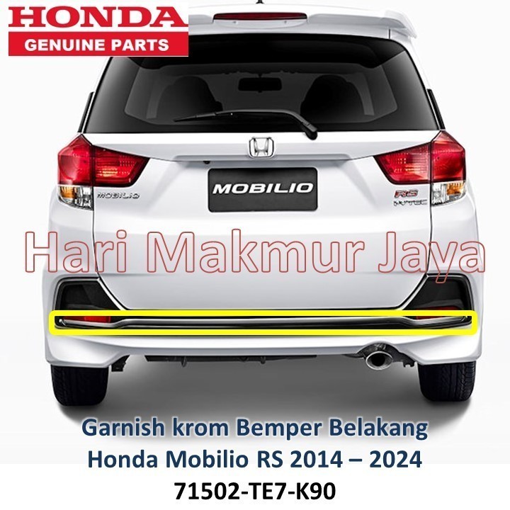 List Chrome rear Bumper HONDA MOBILIO RS 2014 2015 2016 2017 2018 2019 ...