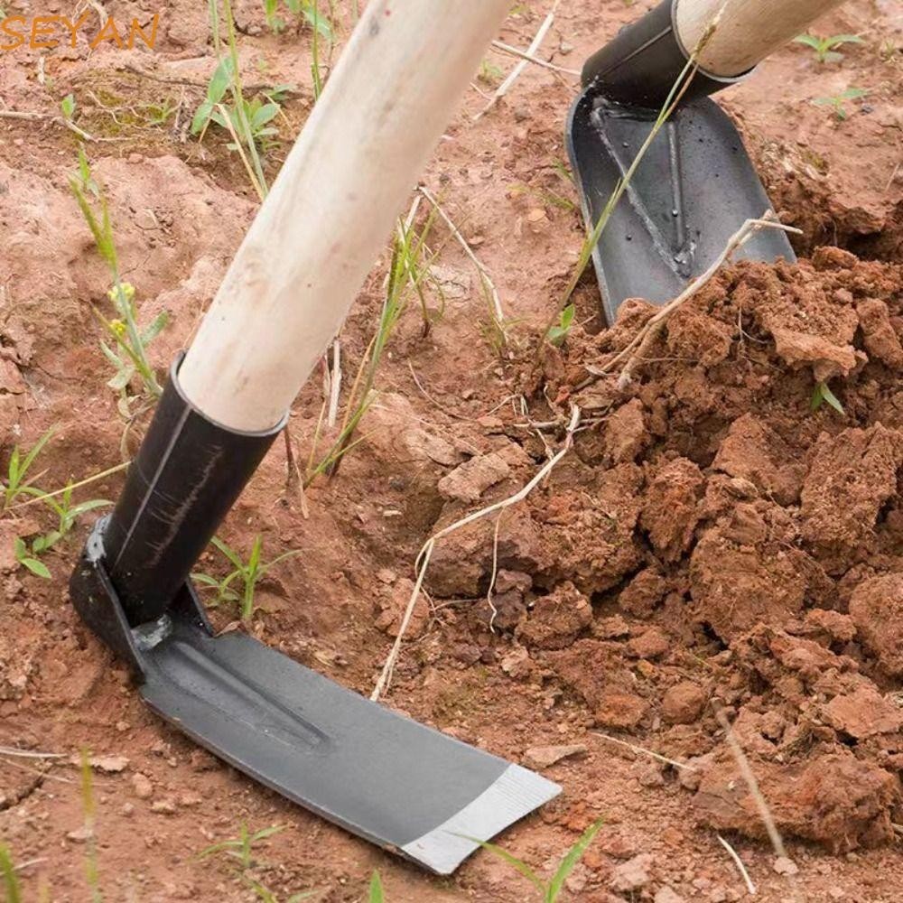 SEYAN Garden Hoe, Anti-Rust Manual Weeding Hoe, Agricultural Tools ...