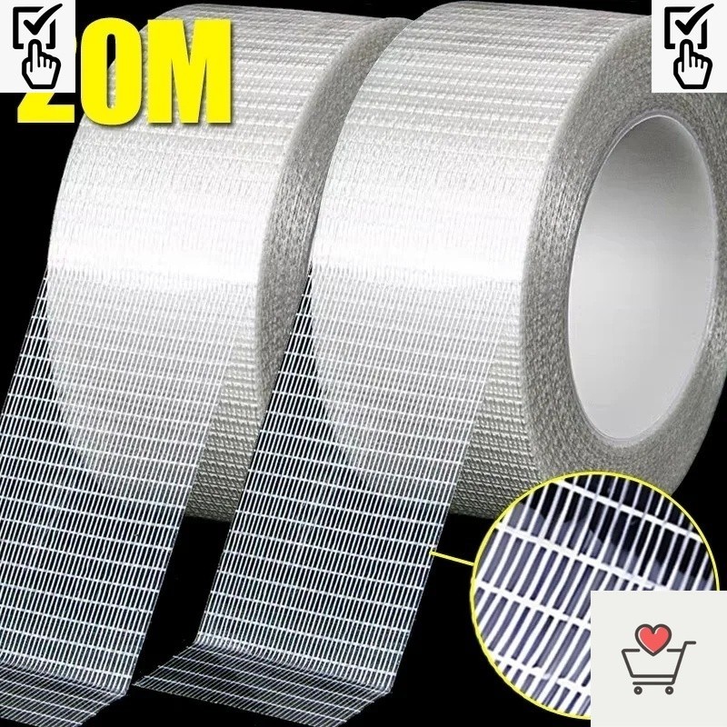 MBR 20M/Roll Practical Transparent Mesh Glass Fiber Tape Strong ...