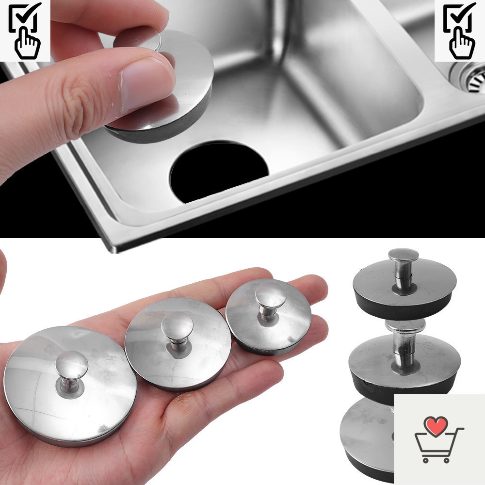 MBR 1Pc Stainless Steel Bath Plug Drain Stopper Replacement Universal ...