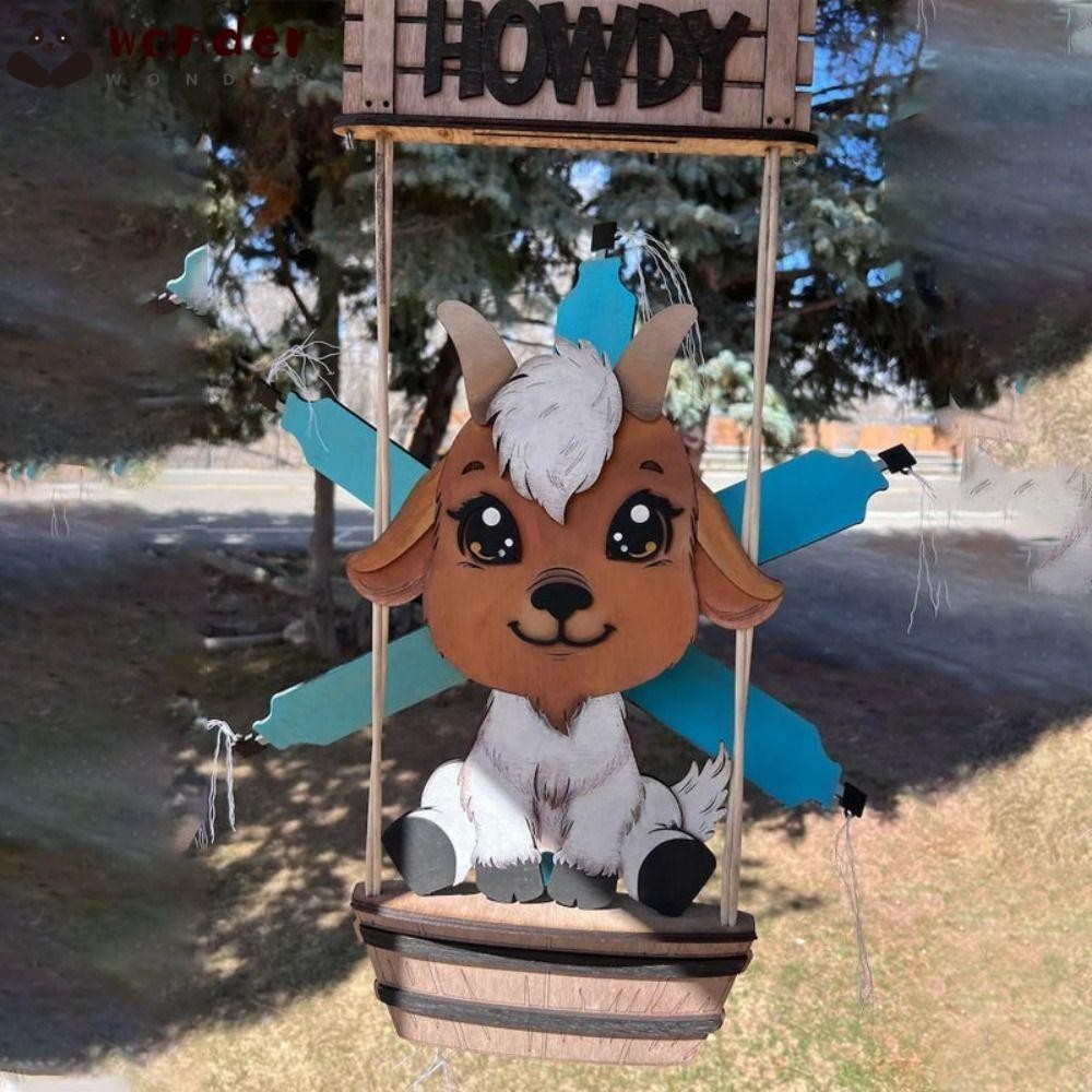 WONDER Animal Pinwheels, Funny Wood Animal Wind Spinners, Creative ...