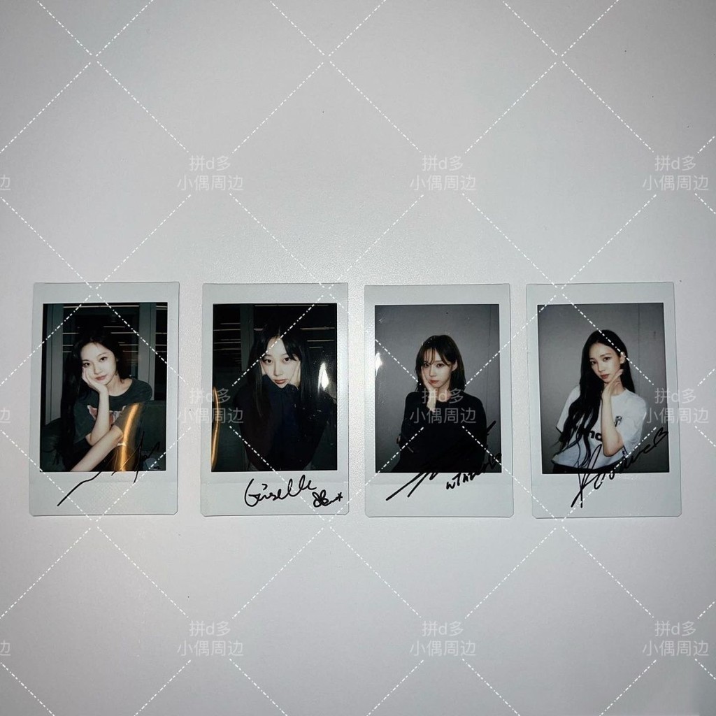 A aespa Jin Minting Liu Zhimin Gisell ningning Autographed Polaroid ...