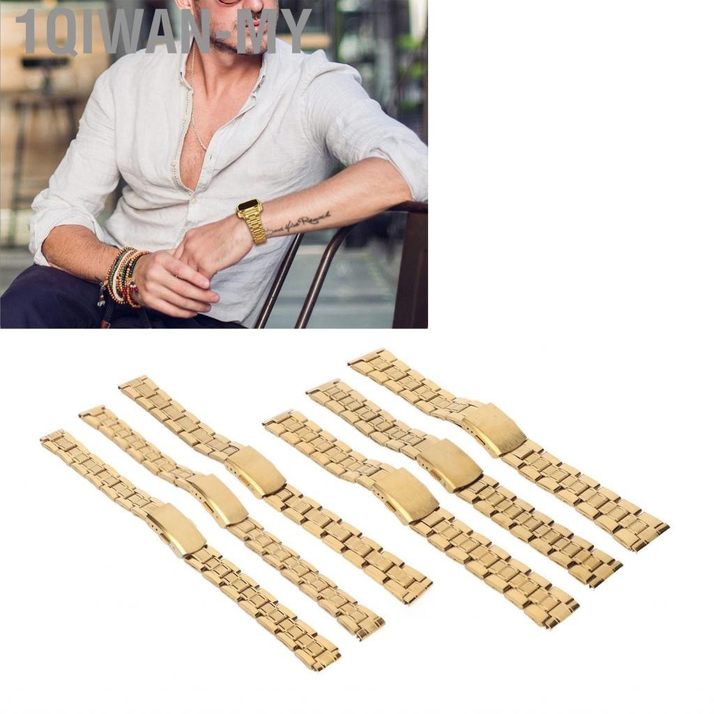 1qiwan-my Stainless Steel Watch Strap Band Replacement Double Lock ...
