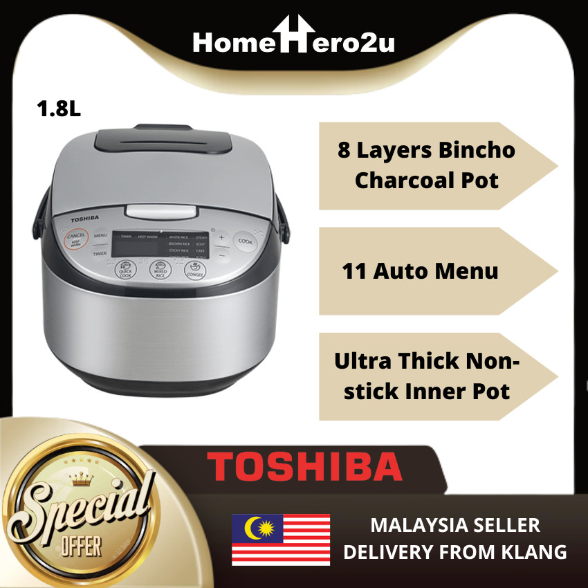 Toshiba Digital Rice Cooker (1.8L) RC-18DR1TMY(S) Periuk Nasi Elektrik ...