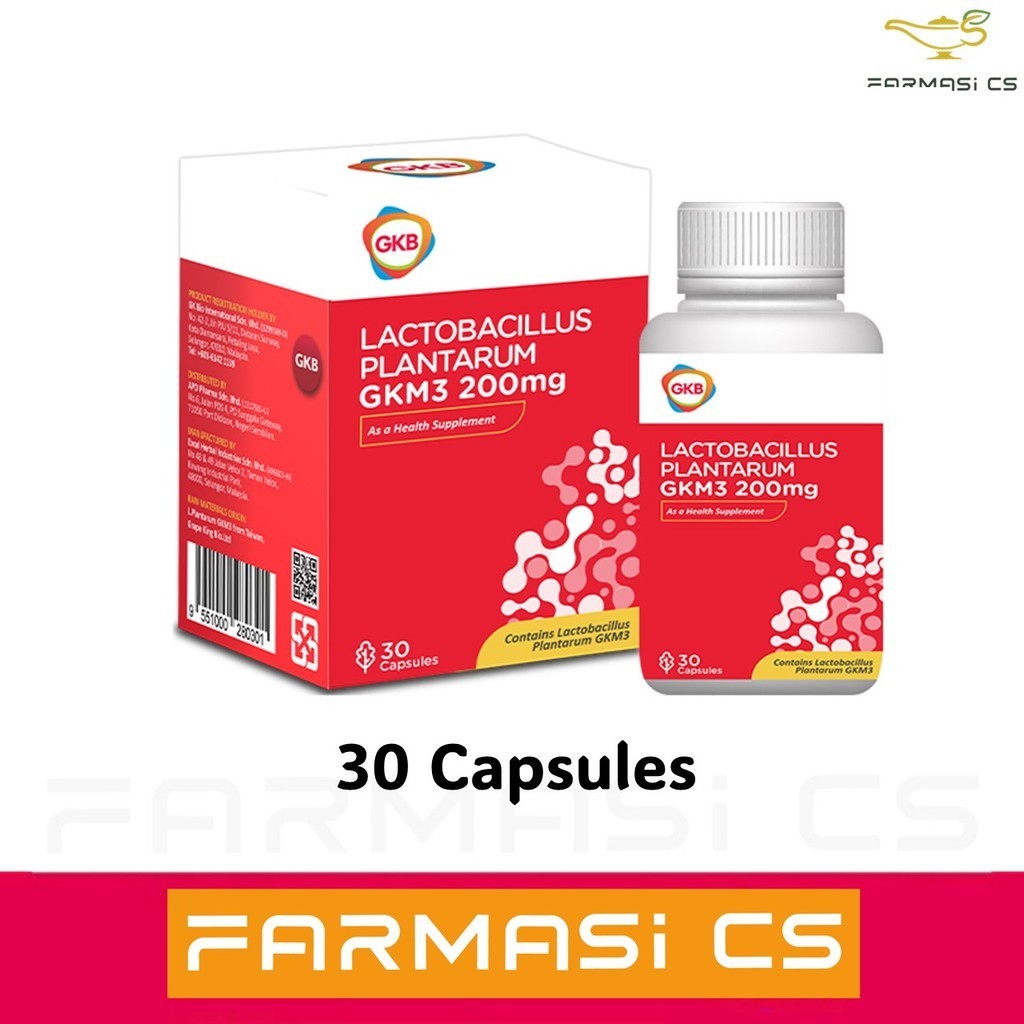 GKB Lactobacillus plantarum GKM3 200mg 30 Vegecaps EXP:01/2026 [ 40 ...