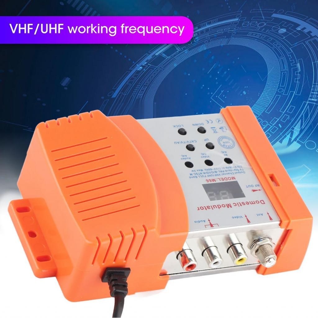 Sudi M66 VHF/UHF Modulator Professional Humanized AV TO RF Home Working ...